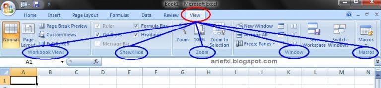 Fungsi Menu dan Ikon Pada Microsoft Excel